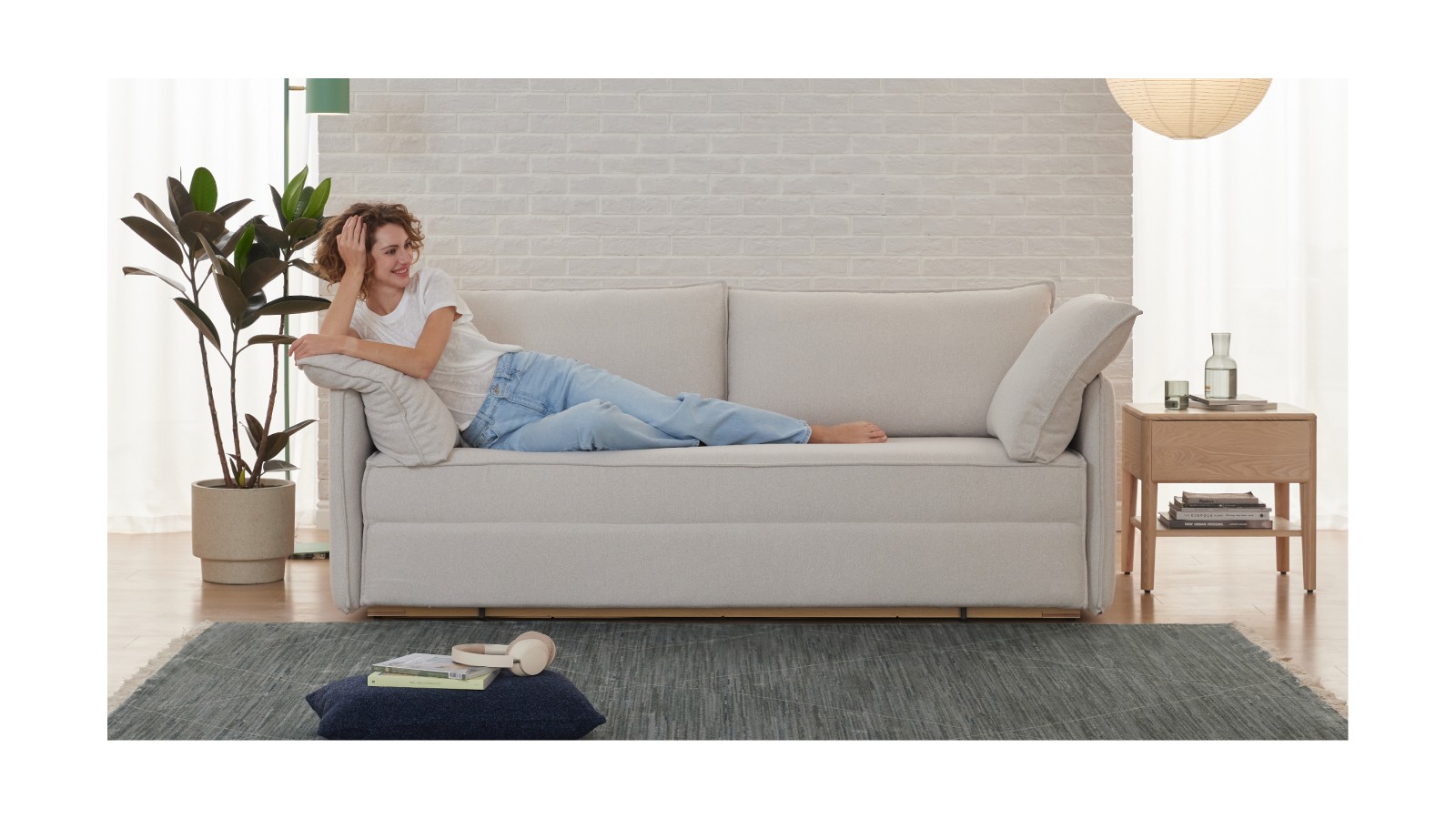 Bower Sofa Bed (3.5 Seater With Storage) - Ecosa NZ