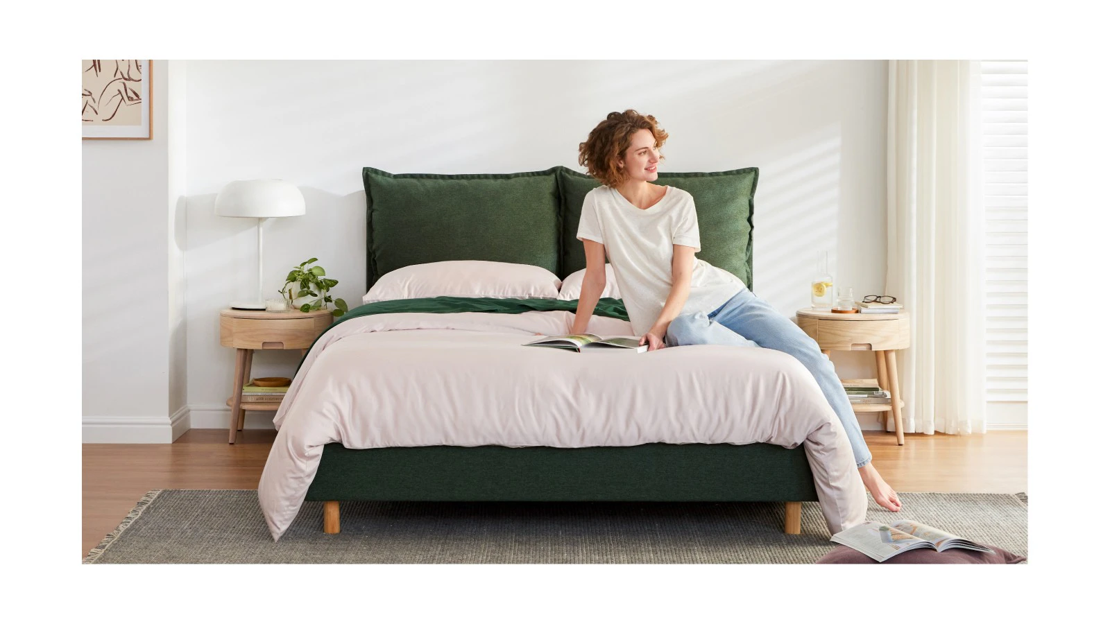 Sierra Cushioned Bed Frame | King, Queen & Double | Ecosa