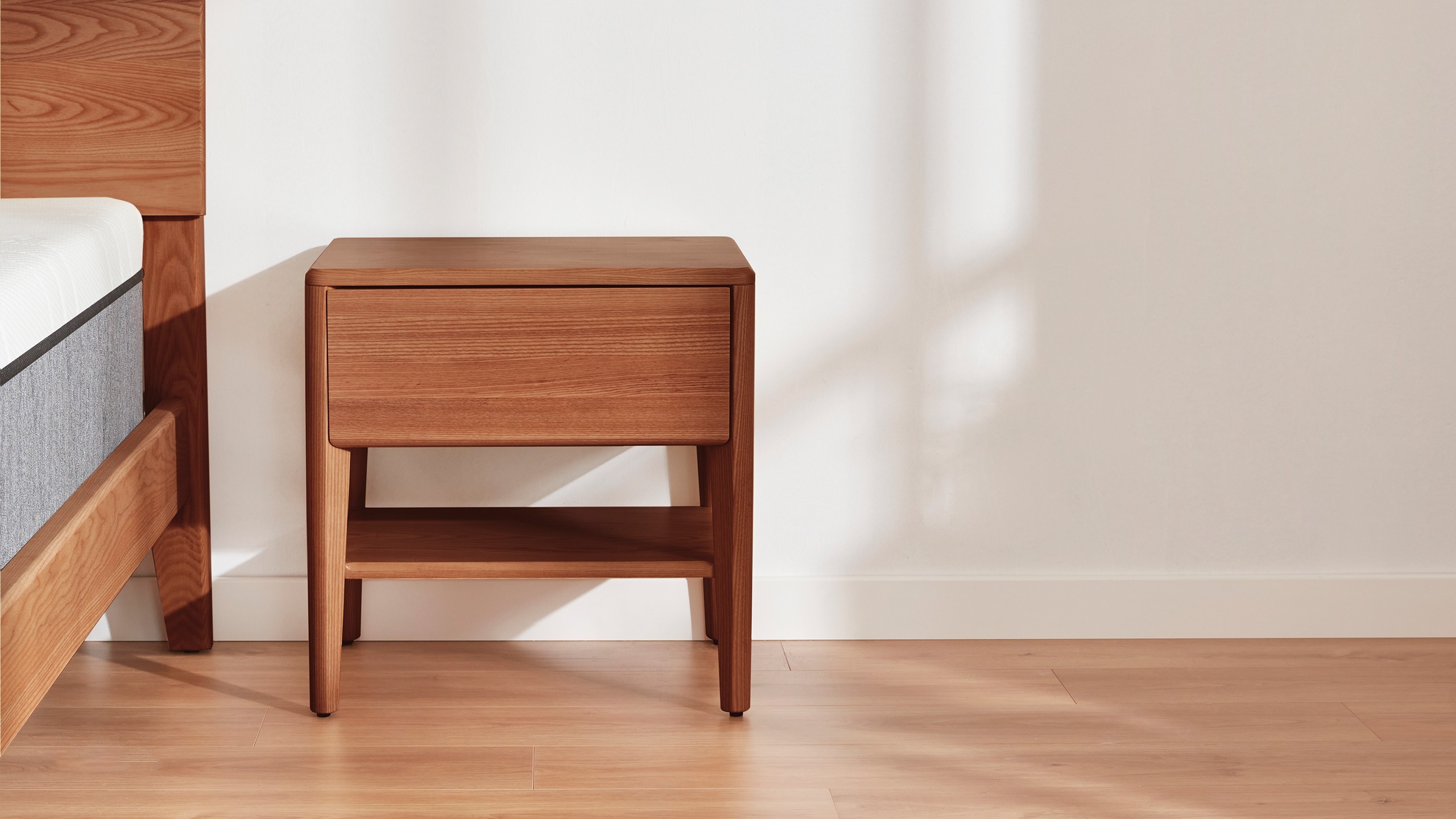 Capsule Bedside Table | Phone Cable Management | Ecosa® Eco Sleep Australia